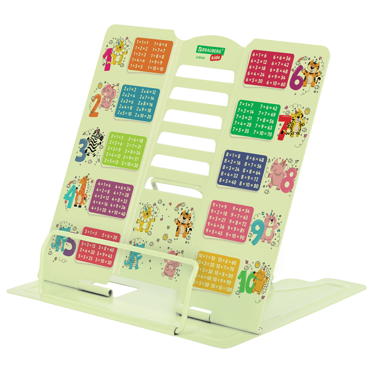 Подставка для книг и учебников большая BRAUBERG KIDS "Animals" с ...